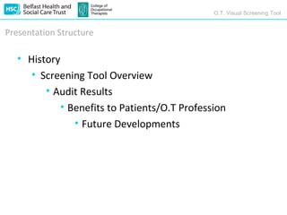 Occupational Therapy Visual Screening Tool | PPT