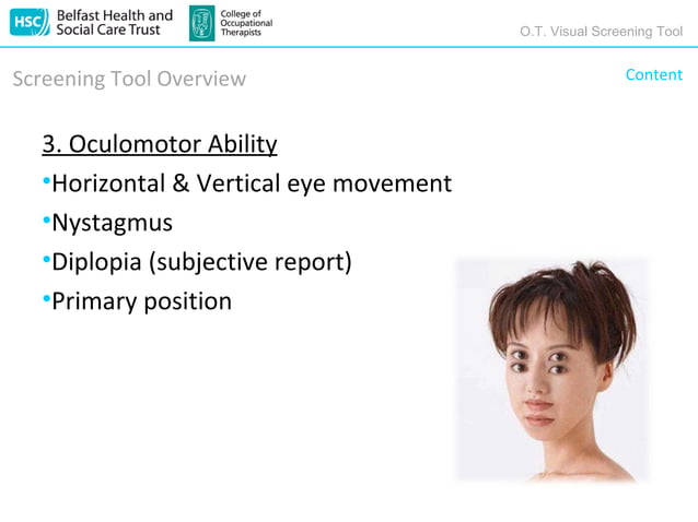 Occupational Therapy Visual Screening Tool | PPT | Eye and Vision ...