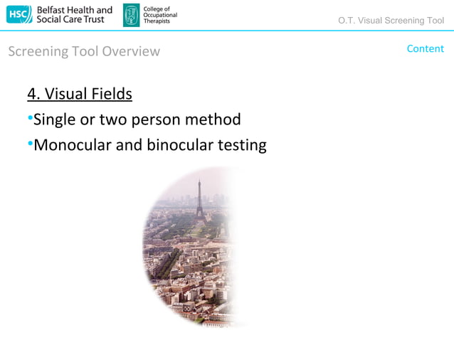 Occupational Therapy Visual Screening Tool | PPT | Eye and Vision ...