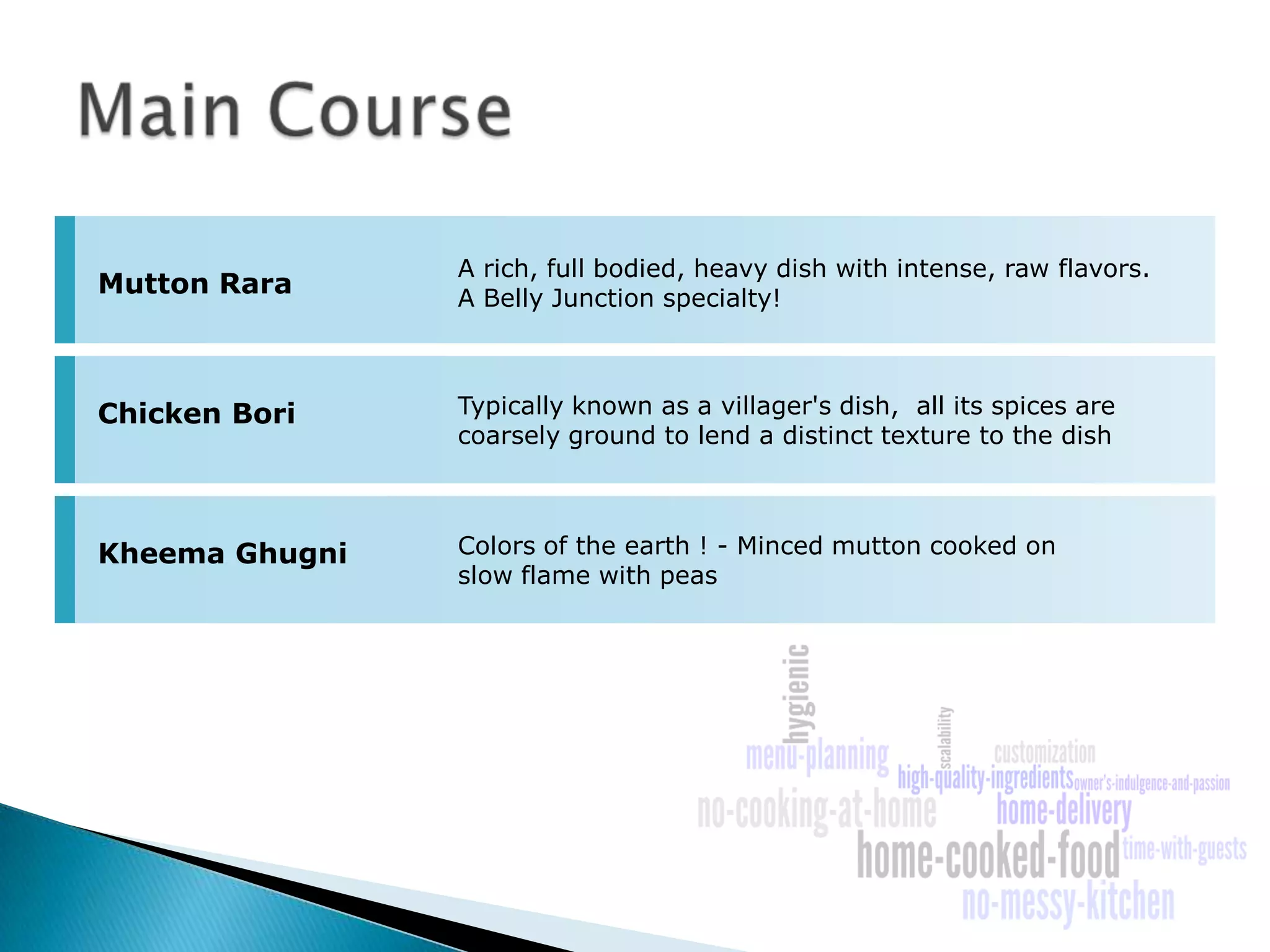 26th Jan Dinner Menu | PPTX | Cooking | Food & Drink