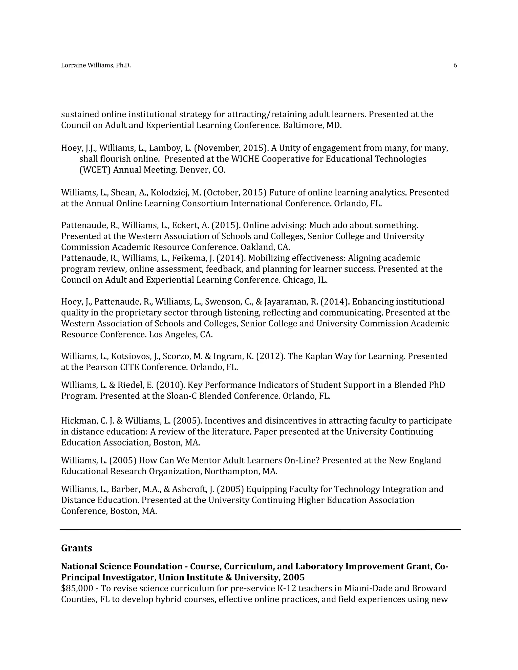 Lorraine williams cv_5.2016