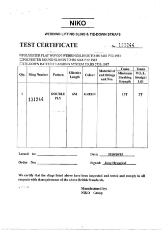 Lorry crane lm cert | PDF