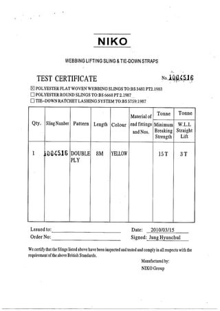 Lorry crane lm cert | PDF