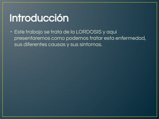 Presentación enfermedad lordosis ed física | PDF
