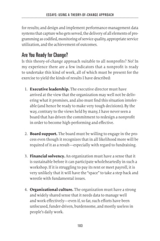 Using a Theory of Change Approach to Helping Nonprofits Manage to ...