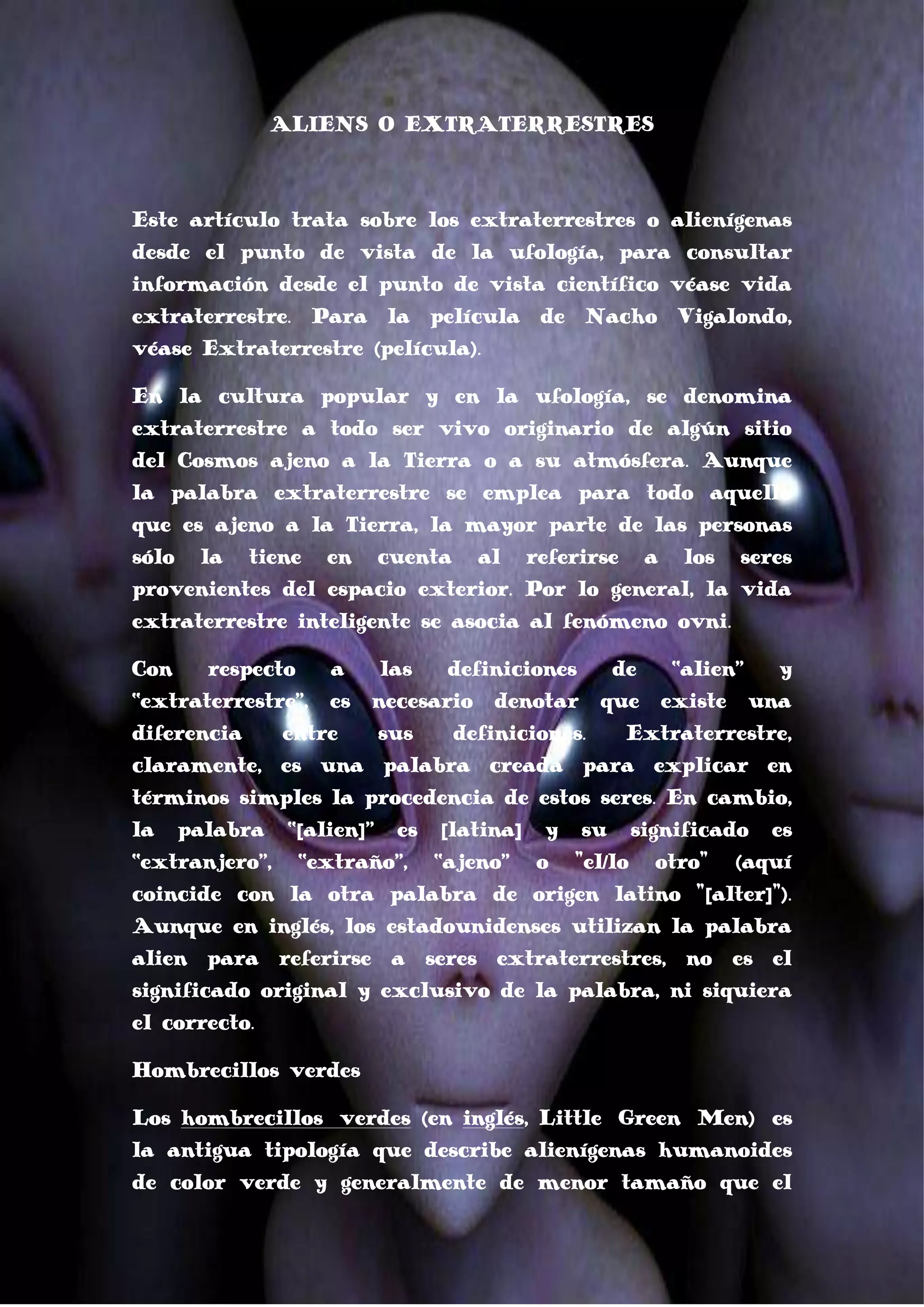 Los aliens | DOCX