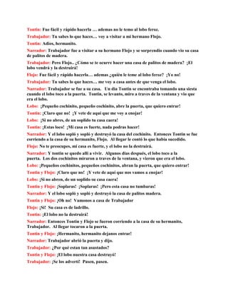 cuento los tres cerditos | DOCX