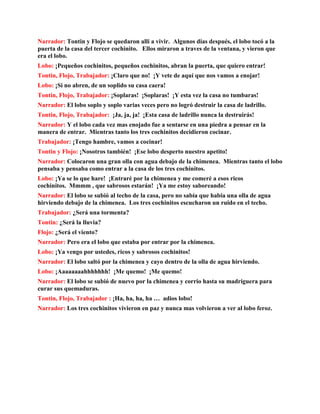 cuento los tres cerditos | DOCX