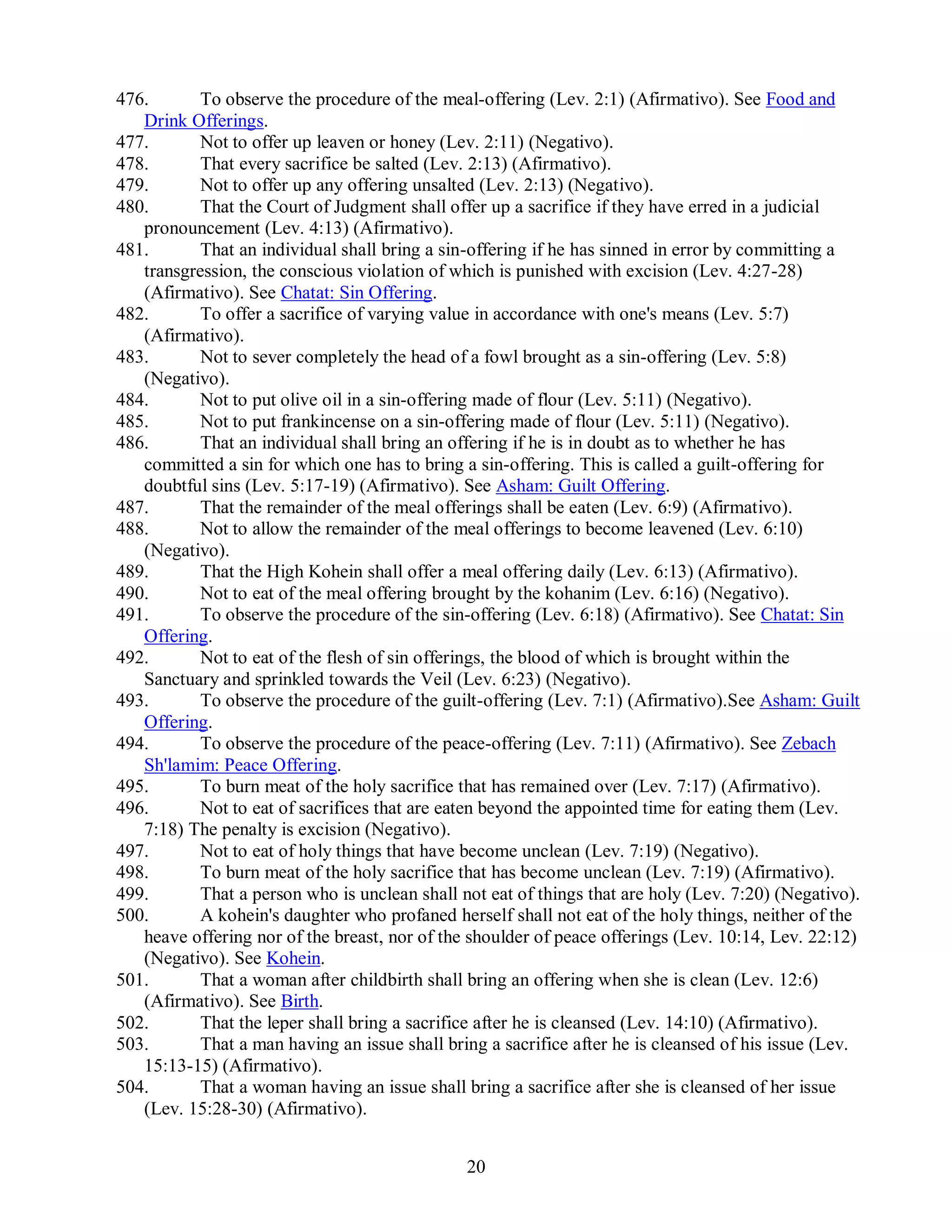 Los 613-mitzvot-mandamientos | PDF