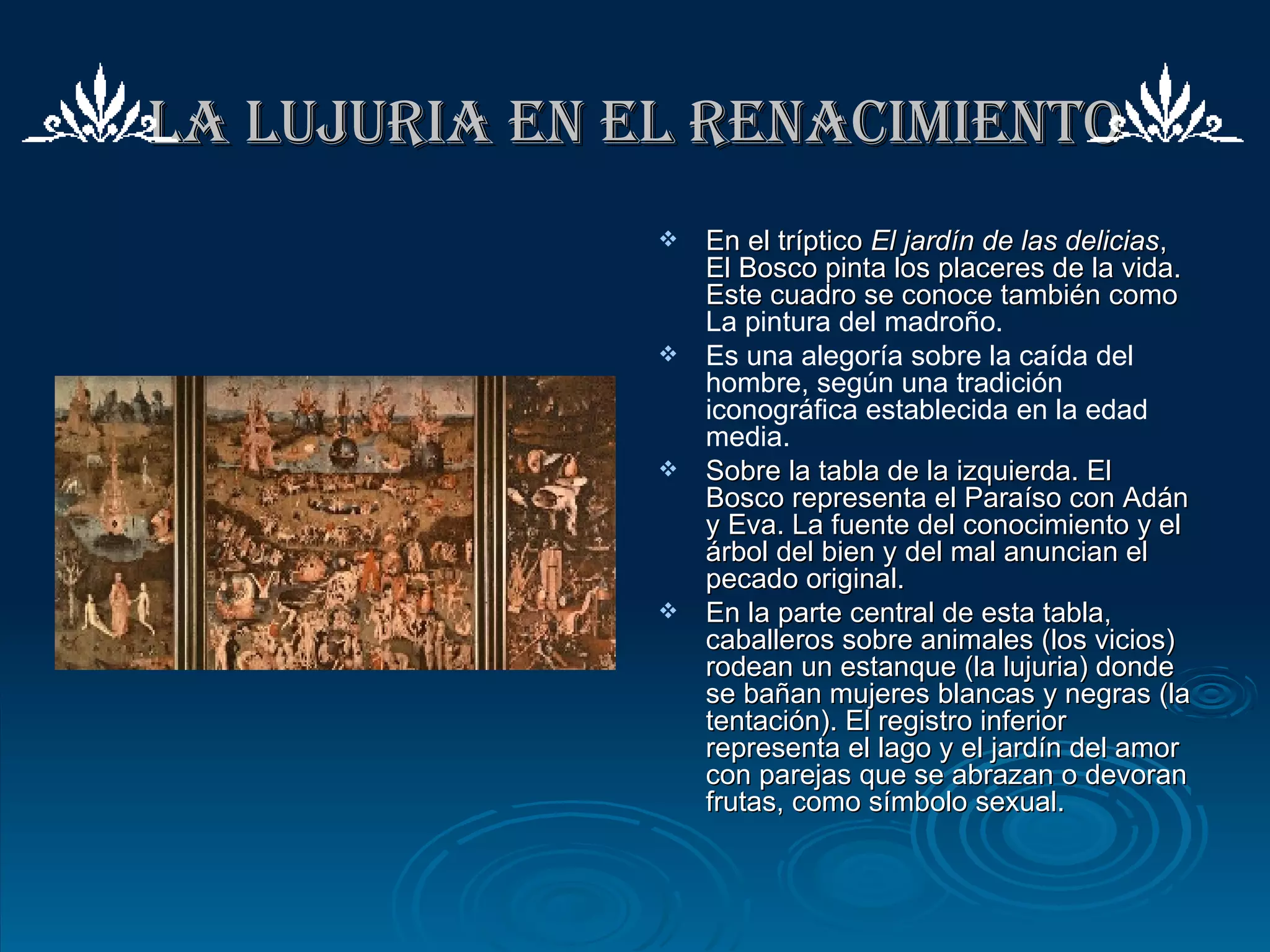 Los 7 pecados capitales: La lujuria | PPT