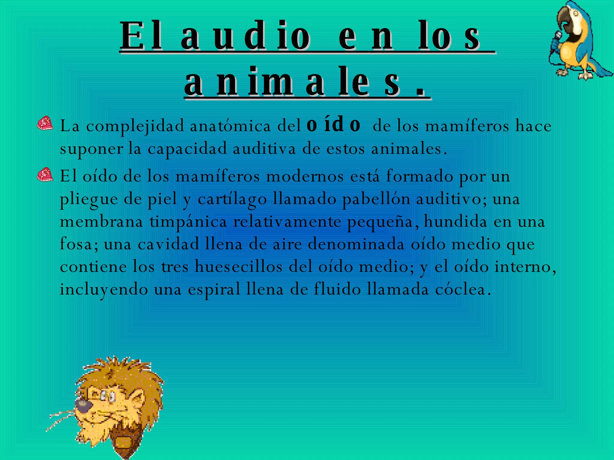 Los Animales Y Sus Sentidos | PPT
