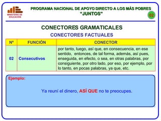 Los Conectores Gramaticales | PPT