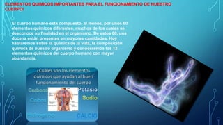 Los Elementos Quimicos En Nuestro Cuerpo | PPTX