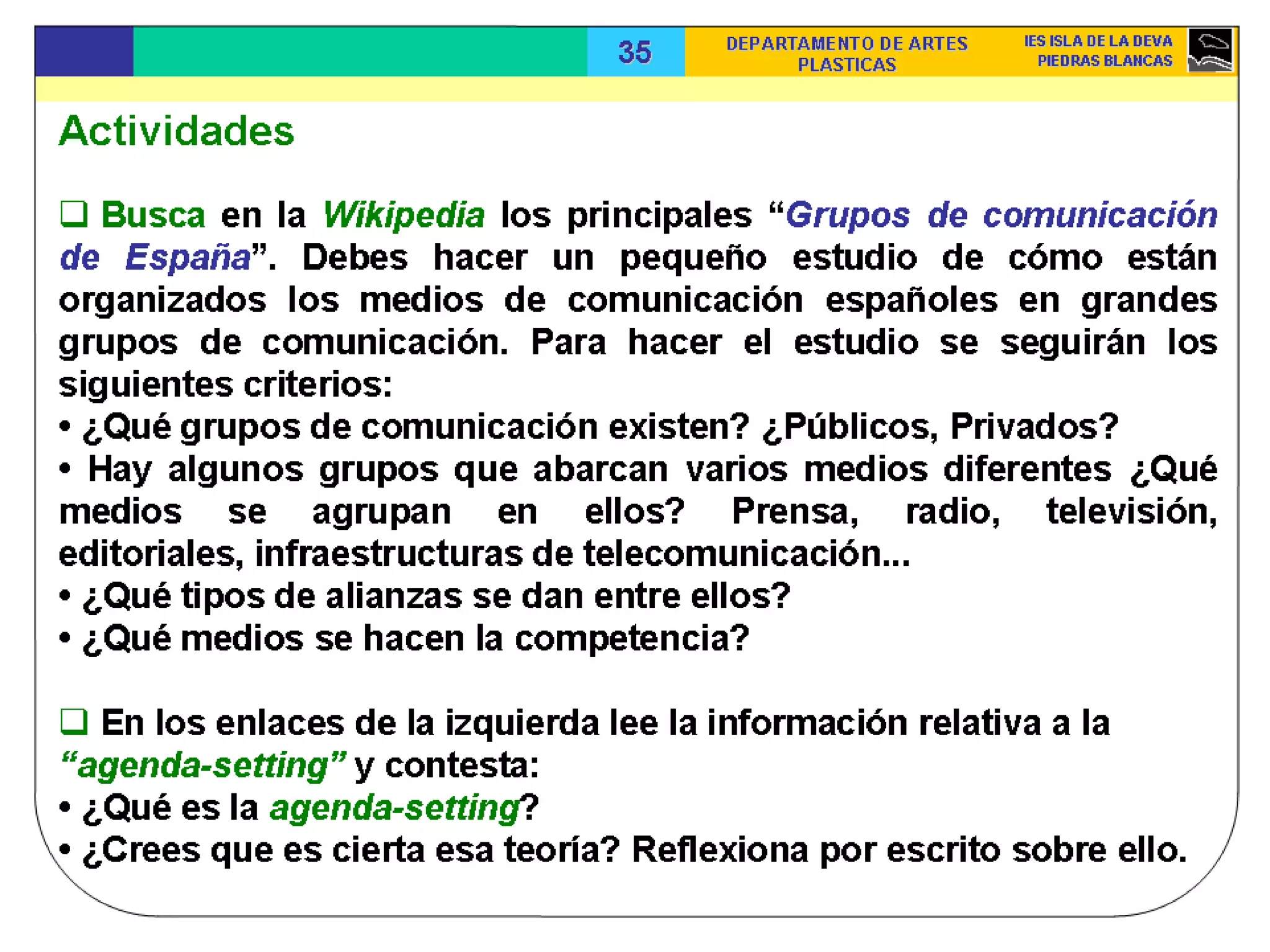 Los Medios De ComunicacióN De Masas 2b1parte | PPT