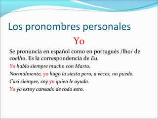 Los Pronombres Personales | ODP