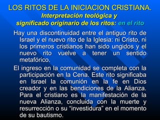 Los Ritos De La Iniciacion Cristiana. | PPT