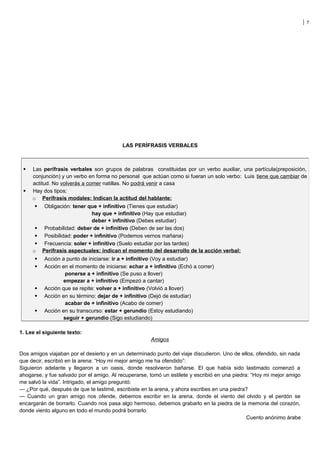 Los verbos-actividades | DOC