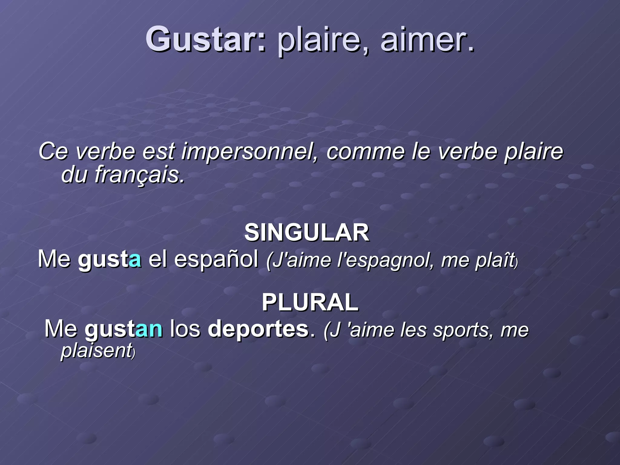 Los verbos como Gustar | PPT