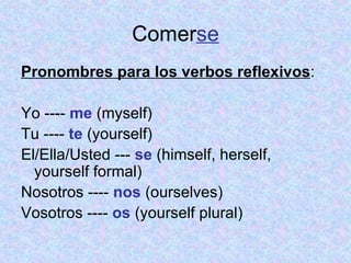 Los Verbos Reflexivos Pp | PPT