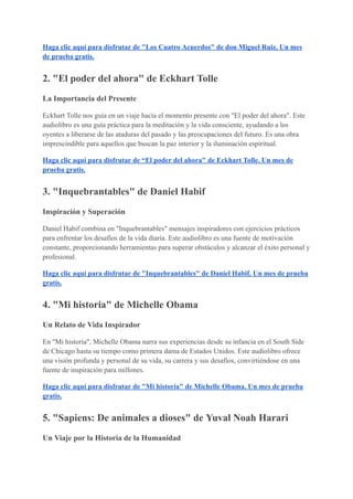 Los 10 Audiolibros Más Escuchados en Español: Descubre los ...