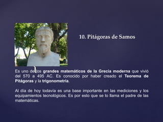 Los 10 matematicos mas importantes de la historia | PPT