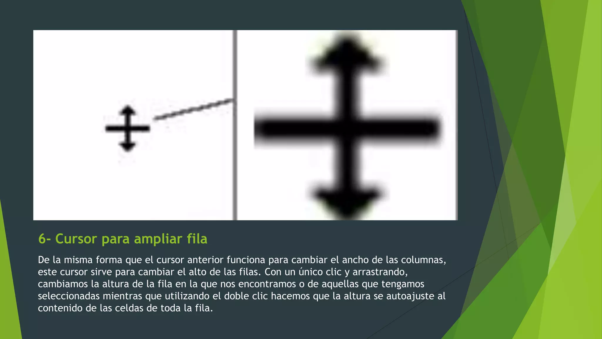 Los 11 cursores de Microsoft Excel y sus funciones | PPTX