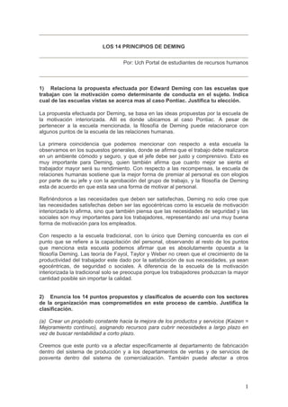 Los 14 principios deming | PDF