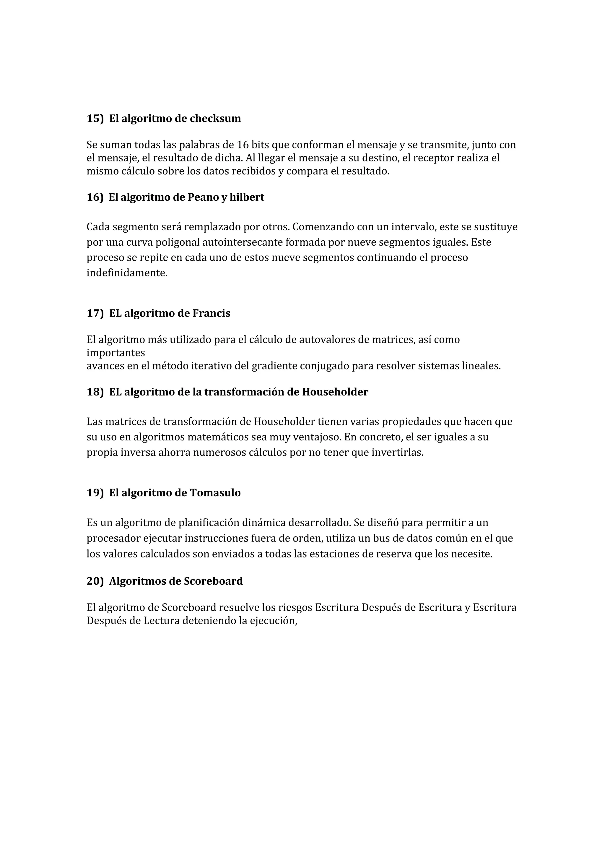 Los 20 algoritmos matematicos mas importantes de la historia | DOCX ...