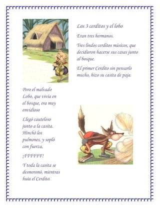 Los 3 cerditos y el lobo | DOCX