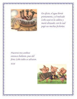 Los 3 cerditos y el lobo | DOCX