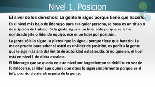 Los 5 niveles de liderazgo segun jhon maxwell | PPTX