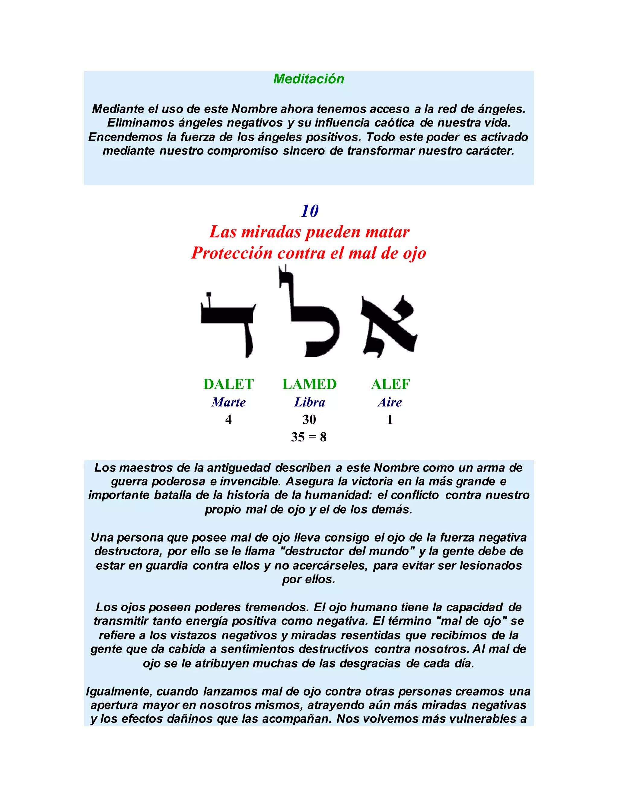 Los 72 nombres de dios completo | PDF