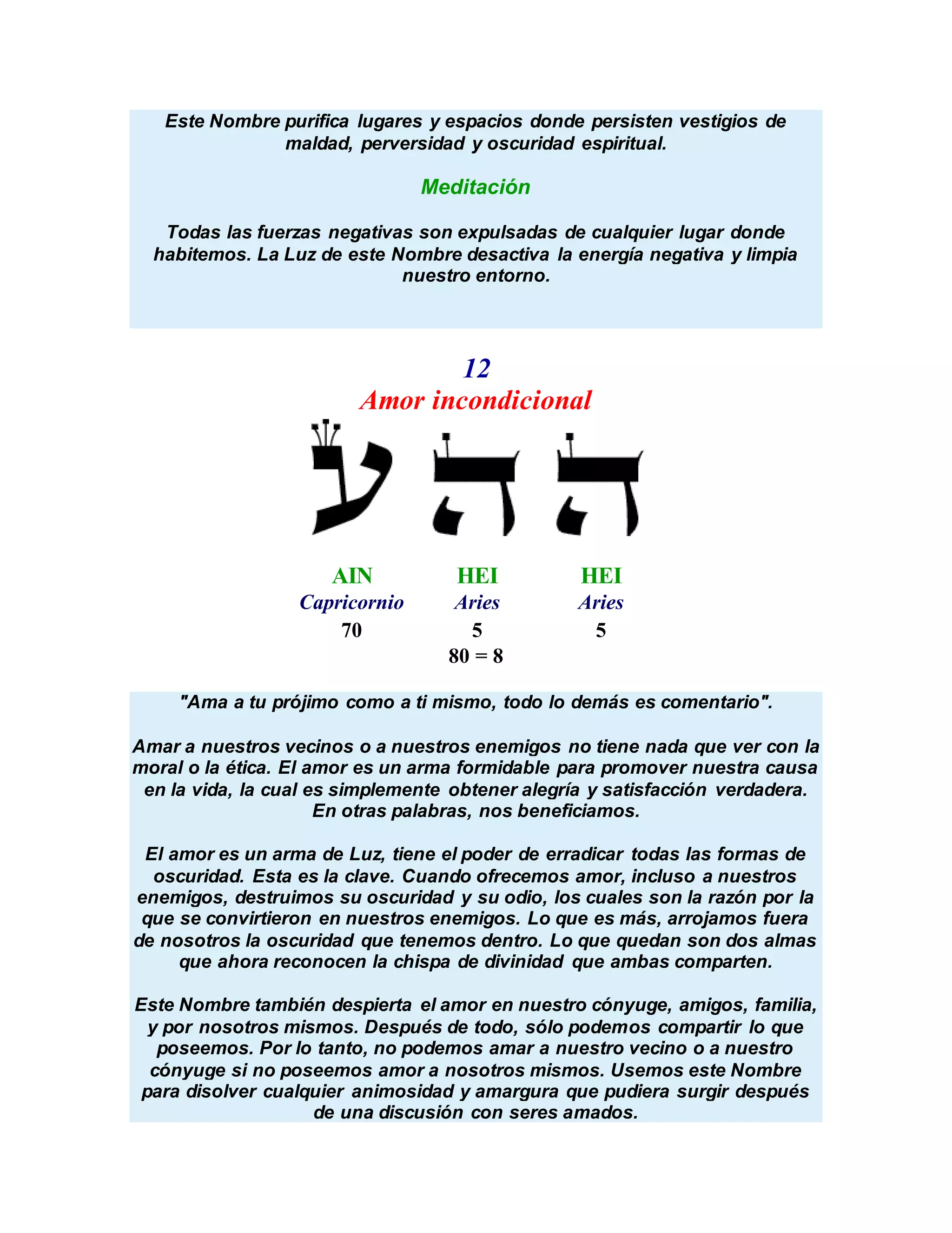 Los 72 nombres de dios completo | PDF