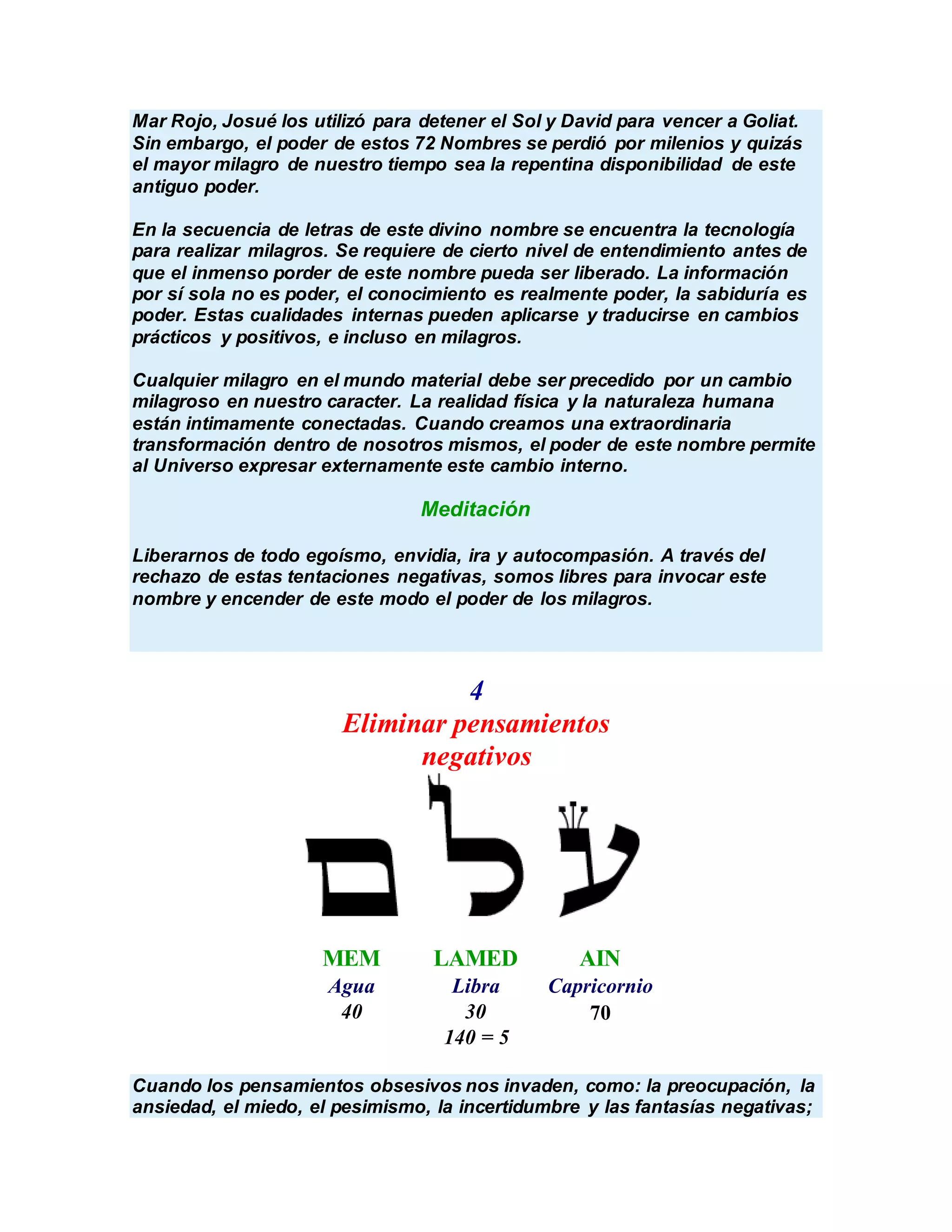 Los 72 nombres de dios completo | PDF