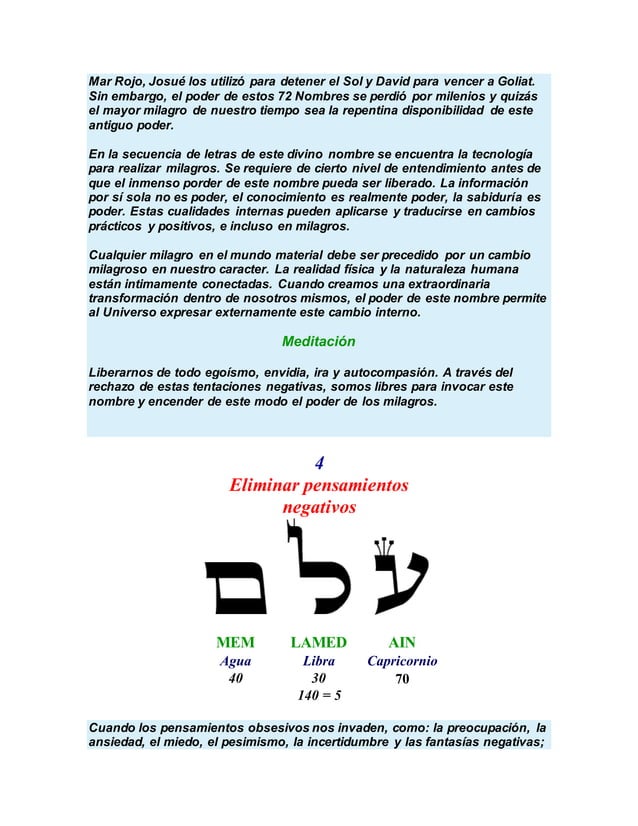 Los 72 nombres de dios completo | PDF