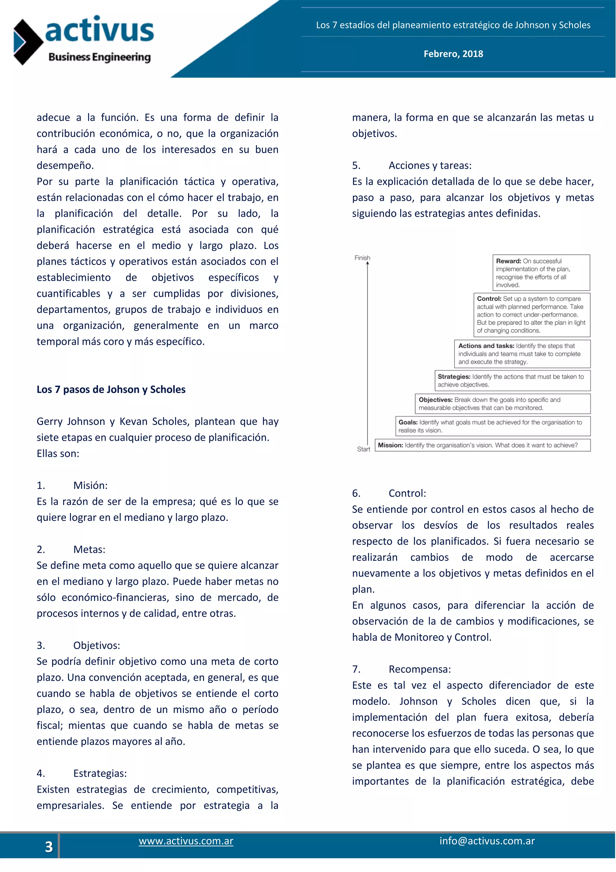 Los 7 pasos de la planificacion | PDF