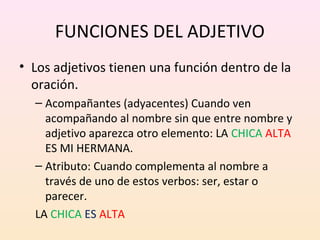 Los adjetivos | PPT