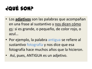 Los adjetivos | PPTX