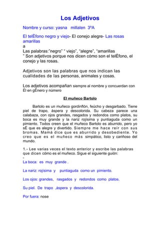 Los adjetivos | DOC