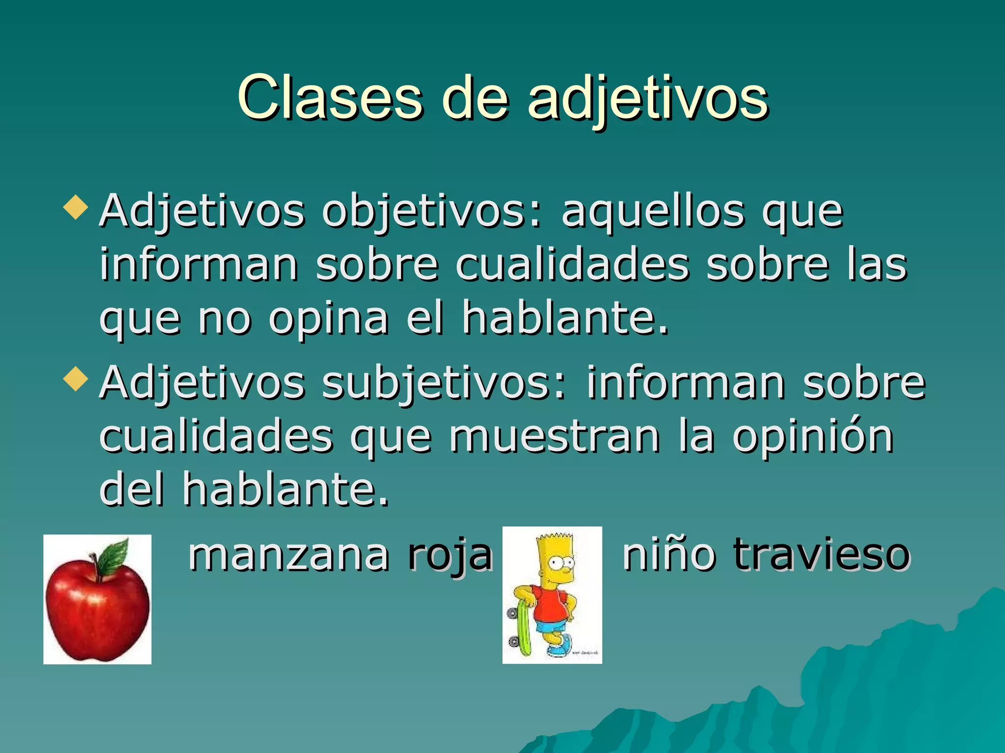 Los adjetivos | PPT