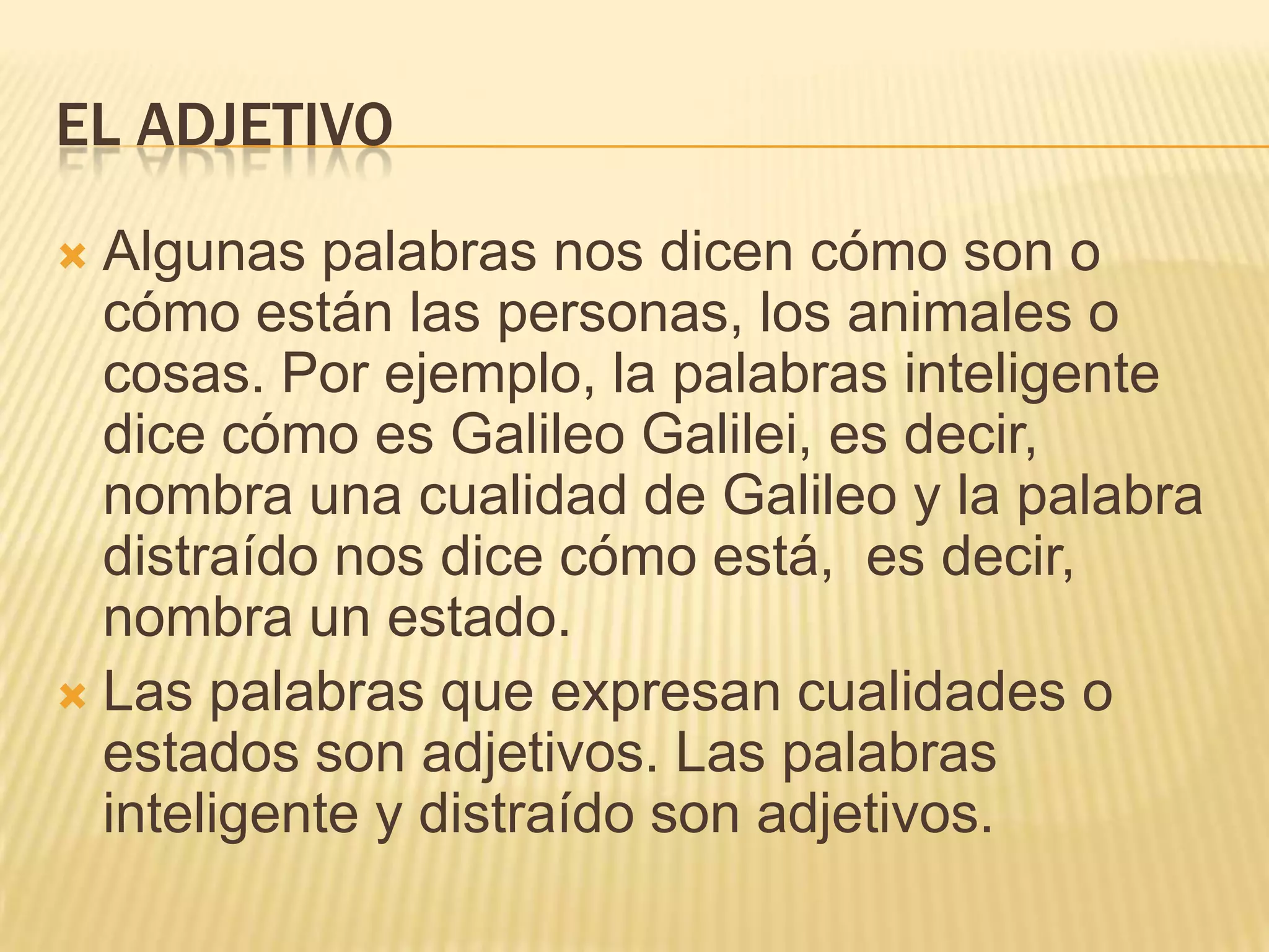 Los adjetivos | PPTX