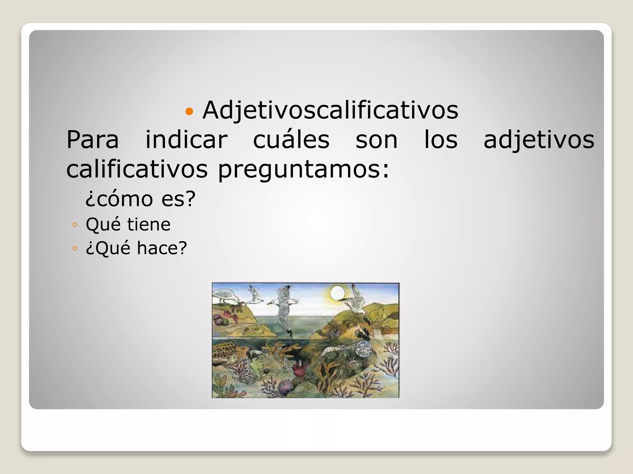 Los adjetivos | PPT