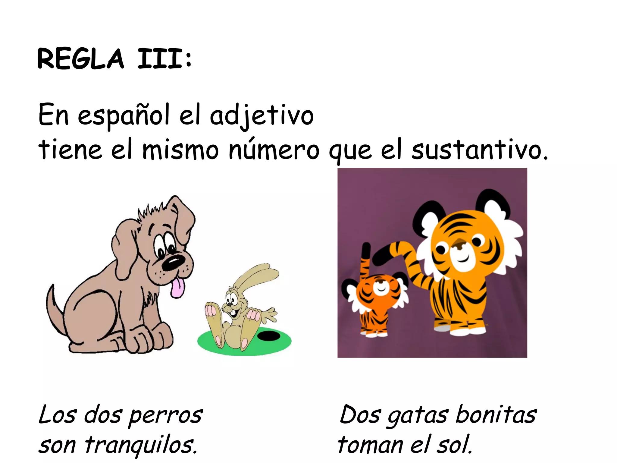 Los adjetivos calificativos (animales) | PPT