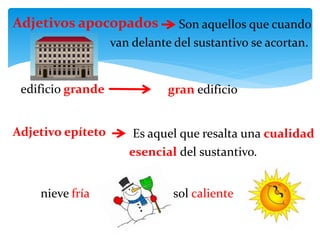 Los adjetivos y sus grados. 5º de primaria | PPTX