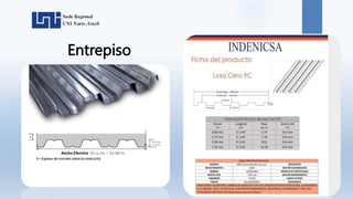 Losa entrepiso y estructura para el diseño | PPTX