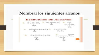 Los alcanos: propiedades fisicas, su fórmula general, su nomenclatura y ...