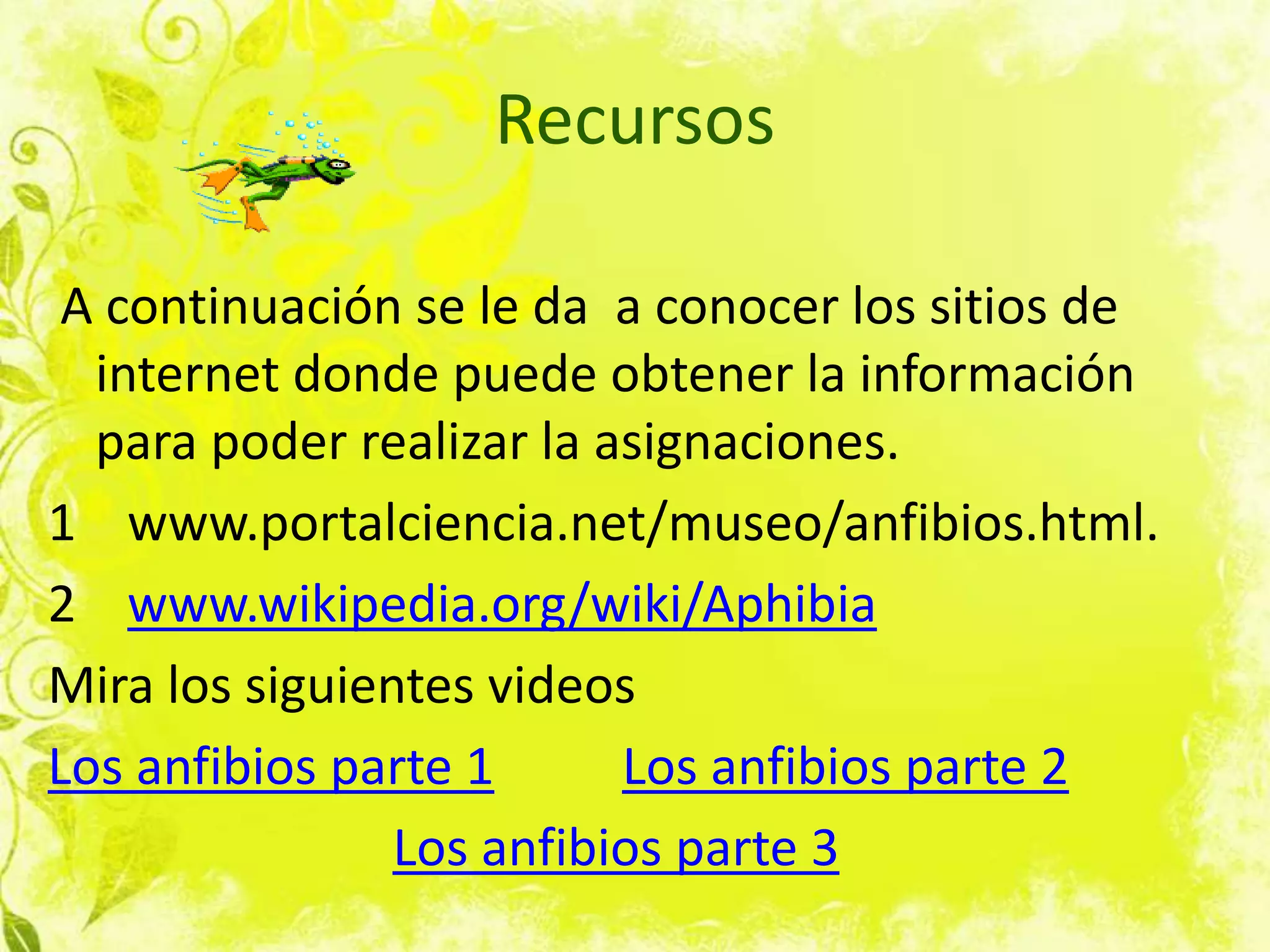 Los anfibios en diapositivas | PPTX