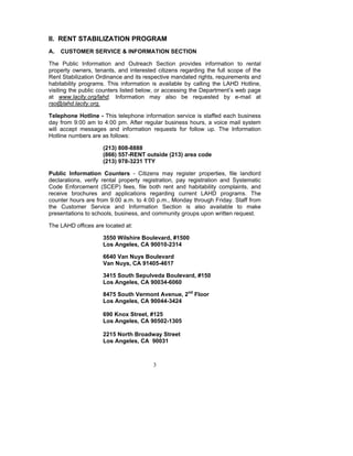 Los Angeles Rent Stabilization Handbook (Rent Control) | PDF