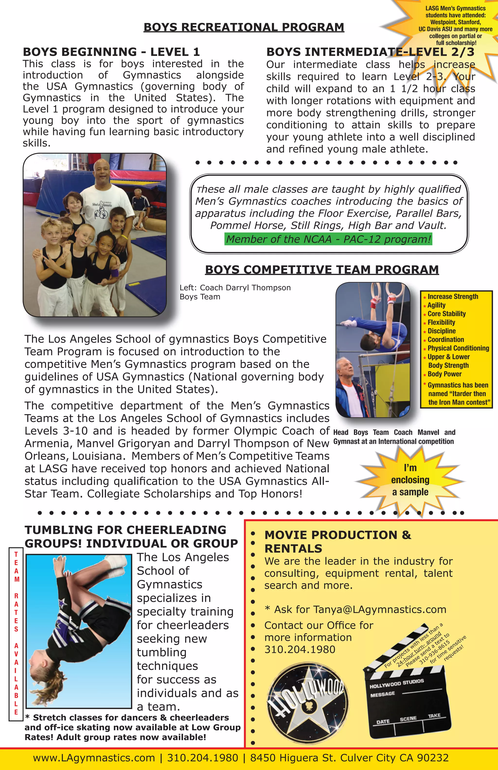 Los angeles school of gymnastics | PDF
