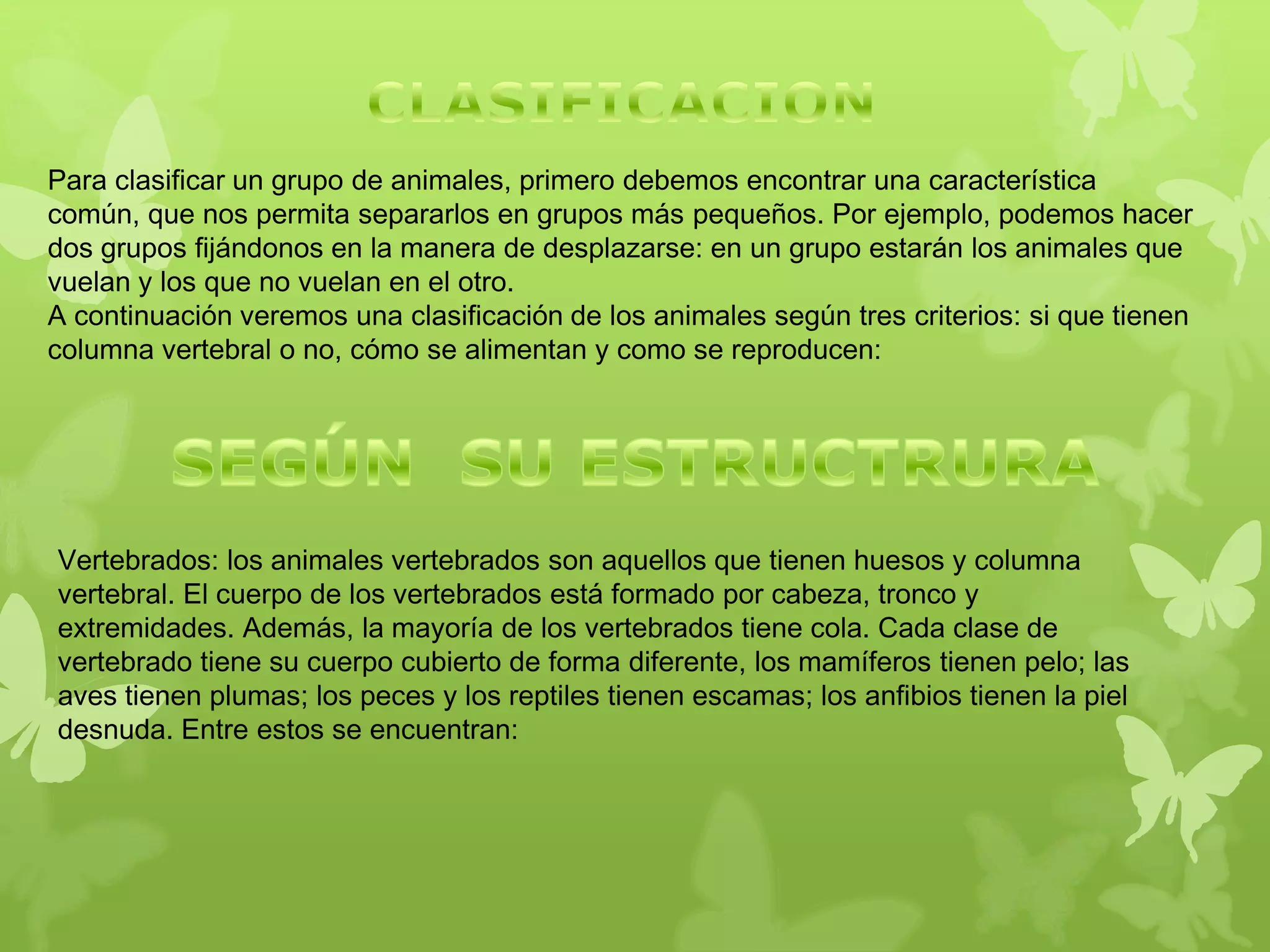 Los animales | PPTX